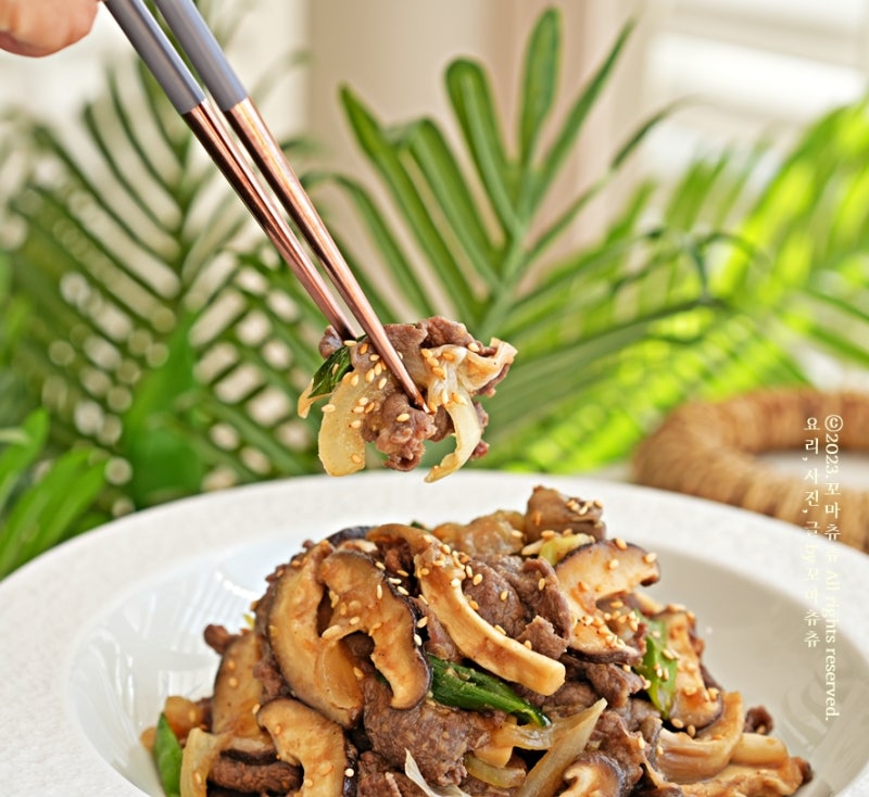 소불고기 황금레시피 버섯 소 불고기 양념 부위 레시피 맛보장 소고기요리 : 네이버 블로그