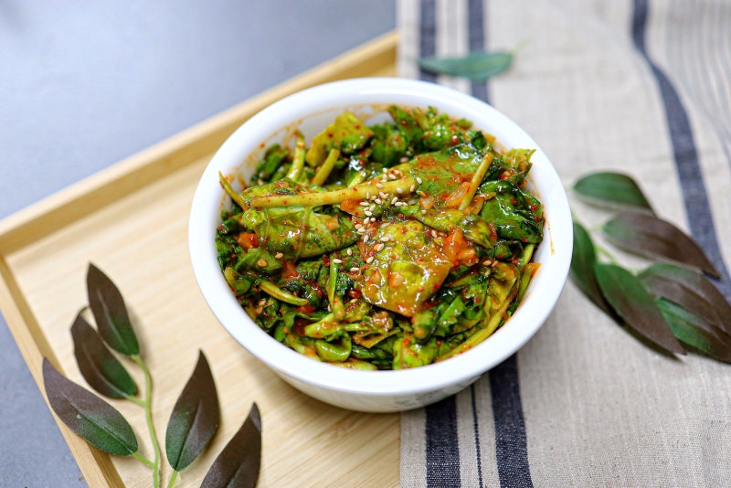 유채김치 찹쌀풀 만들기 겨울초 유채나물 겉절이 겨울초무침 바로 먹어도 맛나 네이버 블로그