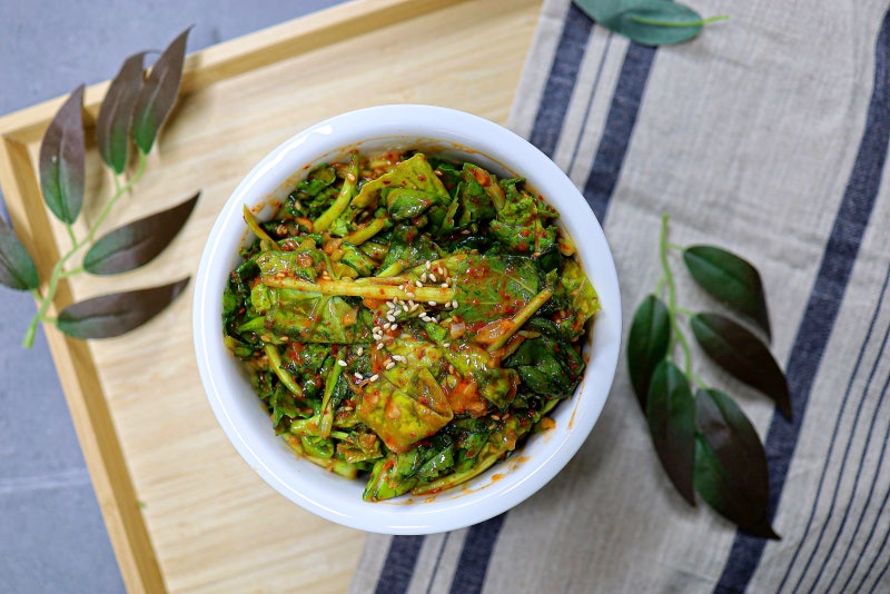 유채김치 찹쌀풀 만들기 겨울초 유채나물 겉절이 겨울초무침 바로 먹어도 맛나 네이버 블로그