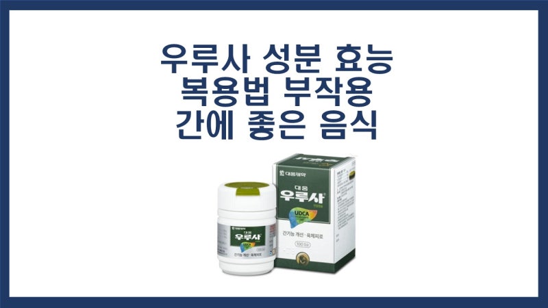 대웅제약 복합 우루사 우루사정 100mg 200mg 300mg 성분 처방 효능 효과 복용법 부작용 간에 좋은 음식 네이버 블로그