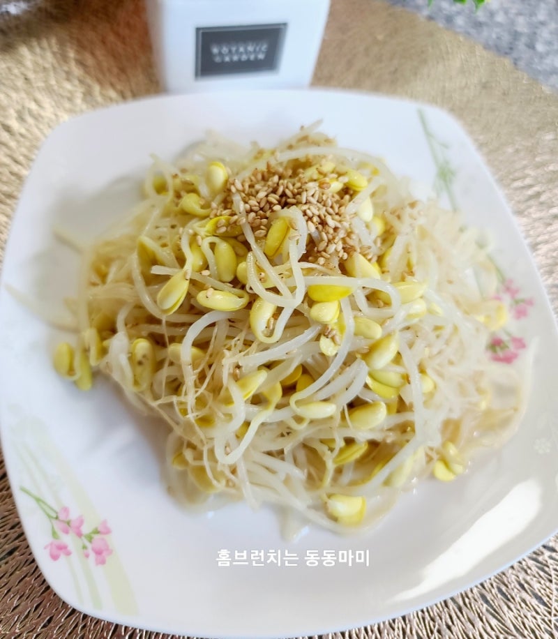 하얀 콩나물 무침 레시피 연두로 아이반찬 콩나물 반찬 삶는 시간 쉬운 요리 네이버 블로그