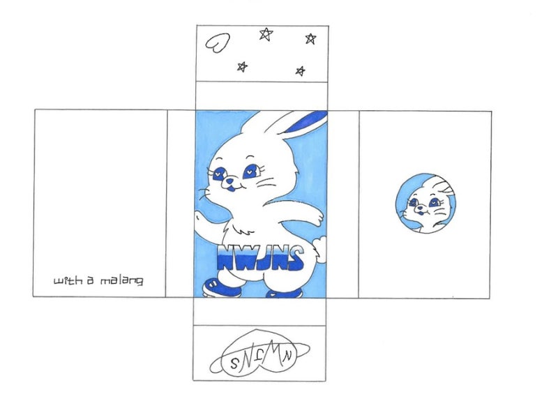 뉴진스 앨범깡📀 100수제 만들기 손그림 무료도안 말랑이랑 네이버 블로그