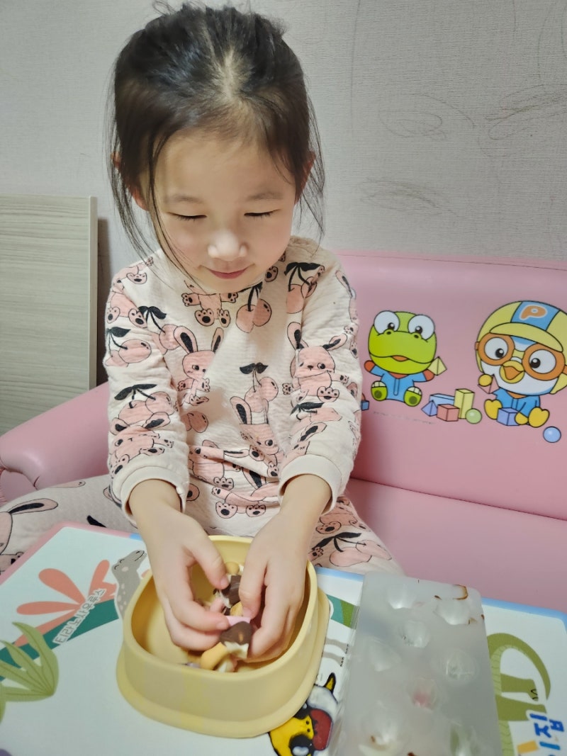 유아 간식 얼려먹는 초코 만들기 Ft 집콕놀이 해태 얼초 네이버 블로그