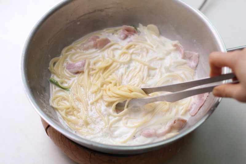 베이컨 크림파스타 만들기 재료 소스 생크림 우유 크림파스타 종류 크림스파게티 만들기 : 네이버 블로그