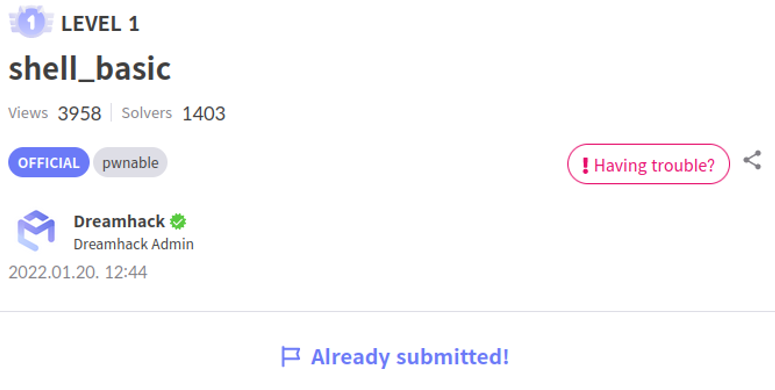 [Pwnable] Dreamhack shell_basic 풀이 : 네이버 블로그