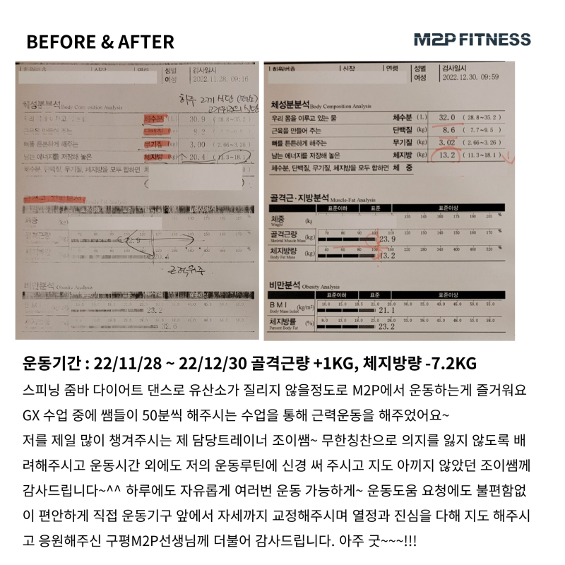 엠투피 구평점 우수회원님의 다이어트 후기 네이버 블로그