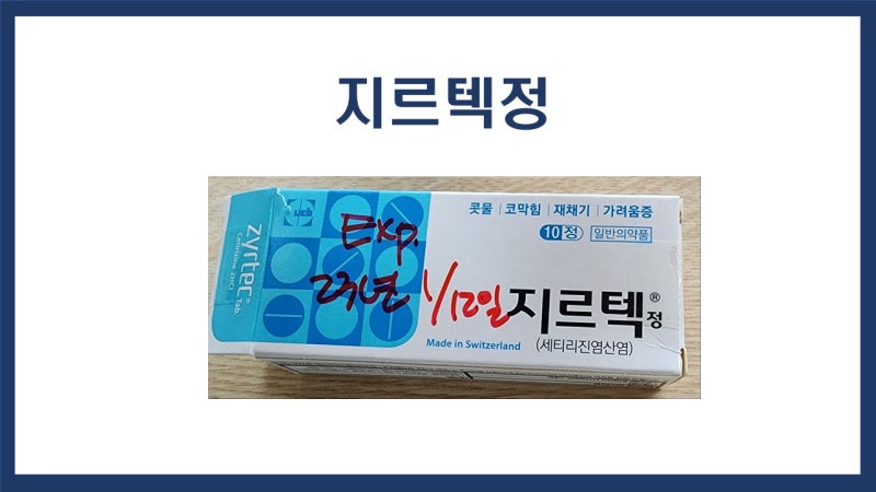 지르텍정 항히스타민 효과 복용법 처방 부작용 두드러기 졸음 약국 임산부 어린이 술 가격 네이버 블로그