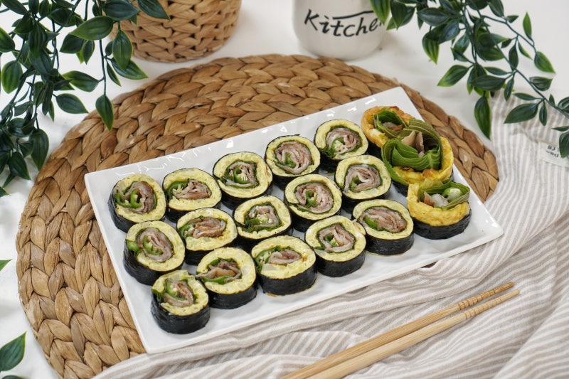 저탄고지식단 밥 대신 양배추계란으로 삼겹살 키토김밥 만들기 네이버 블로그