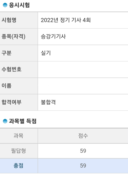 승강기기사 승강기기사 실기 불합격수기독학59점 불합격 네이버 블로그