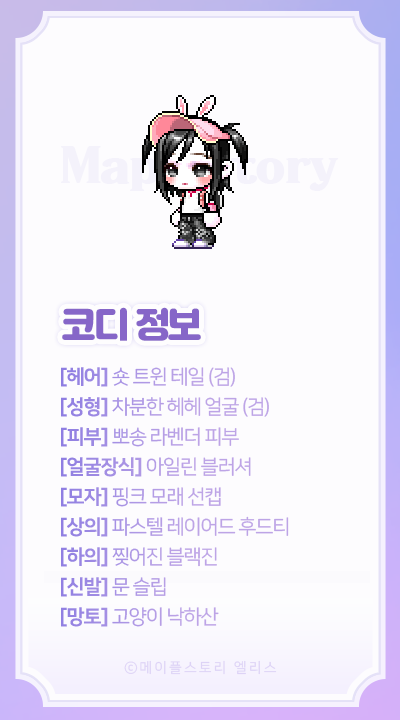 메이플스토리 3월 1주 차 코디 셋업 뉴진스st 코디 추천 네이버 블로그