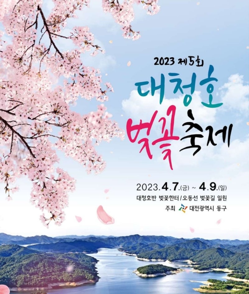 대전벚꽃 2023 대청호 벚꽃축제 기본정보대청호 오백리길축제 대청호 벚꽃길 마라톤 대회 대전여행 가볼만한곳 네이버 블로그