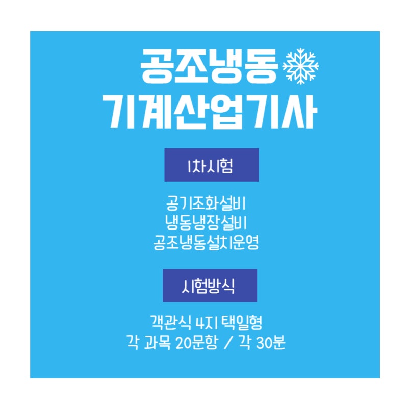 공조냉동기계산업기사 응시자격 필기 실기 시험과목 및 합격률 네이버 블로그