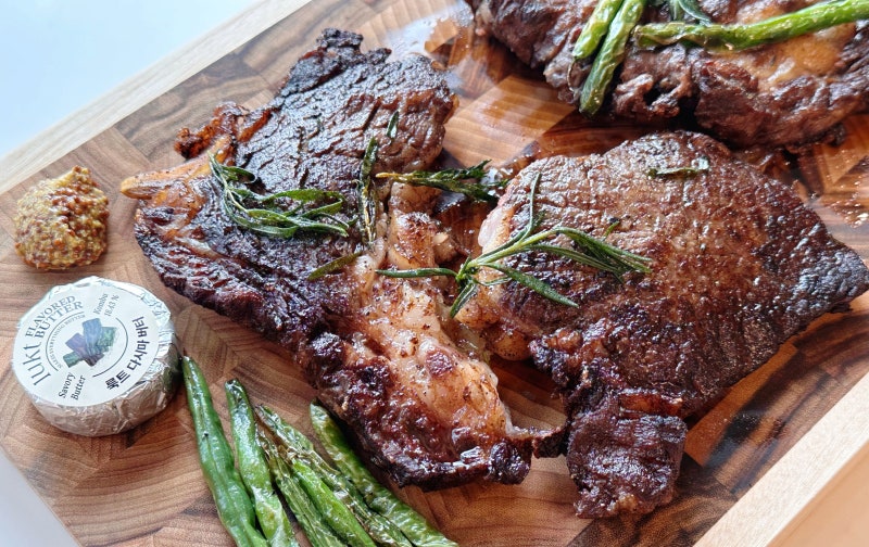 스테이크 맛있게 굽는 법 시즈닝 가니쉬 포션 버터 네이버 블로그