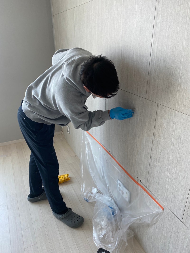 아트월 구멍 복원 타일 부분 파손 이사가기 전 아트월 원상 복구 방법 네이버 블로그