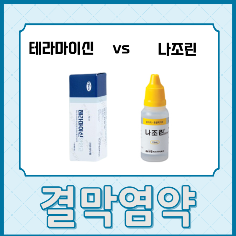결막염약 테라마이신 안연고 Vs 나조린 성분 작용기전 효능 부작용 네이버 블로그