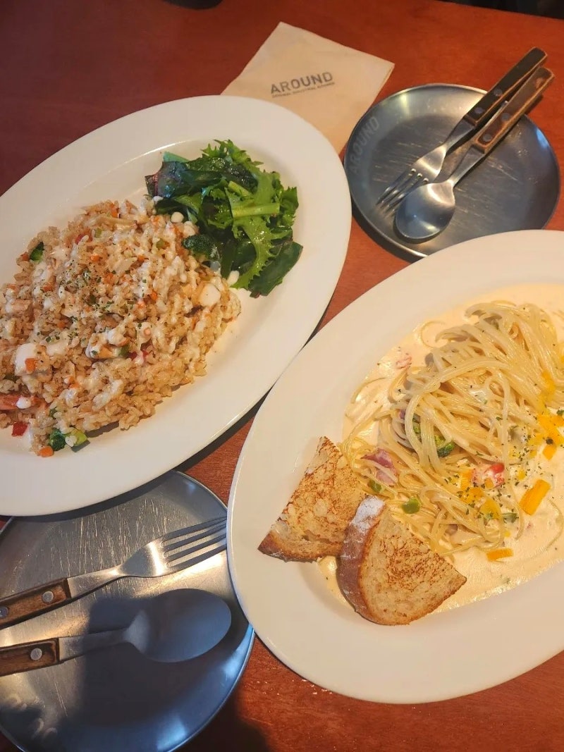 어라운드마켓 춘천 파스타 필라프 맛집 춘천 명동 데이트 맛집 추천 베이컨 크림파스타 쉬림프 치킨라이스 네이버 블로그