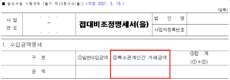 Ct92 법인세 별지 제52호 서식갑을 특수관계인간 거래명세서갑을 작성방법 네이버 블로그