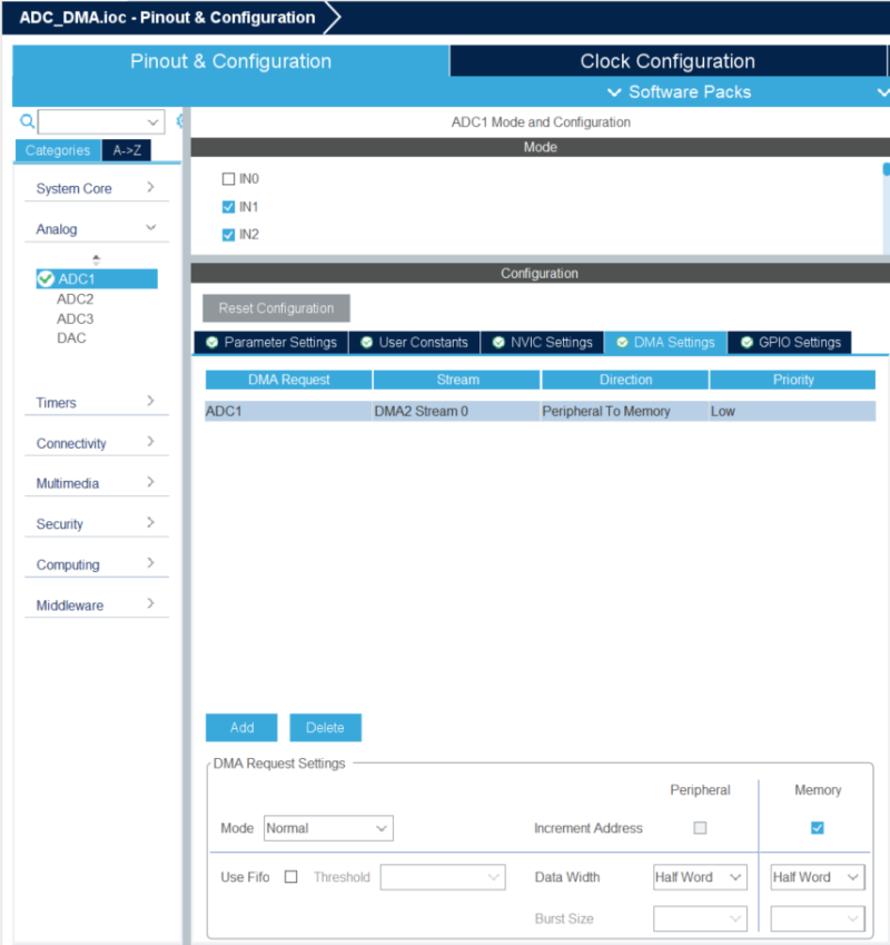 STM32F4 ADC DMA 예제 Code : 네이버 블로그