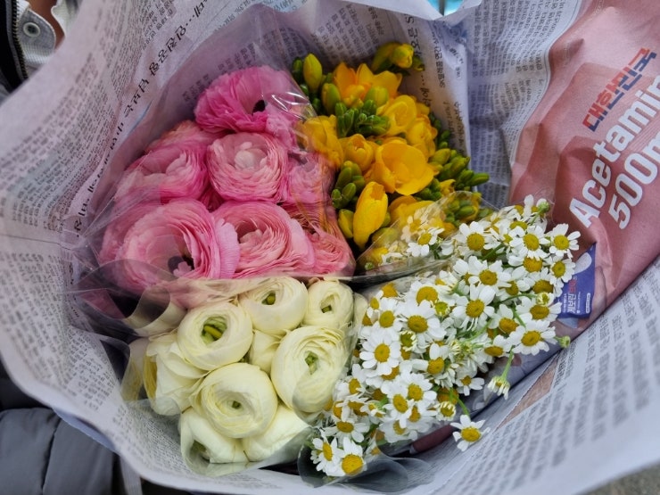 남대문 꽃 시장 다시 시작된 점심시간 꽃 시장 가기 프리지아 튤립 가격정보 네이버 블로그