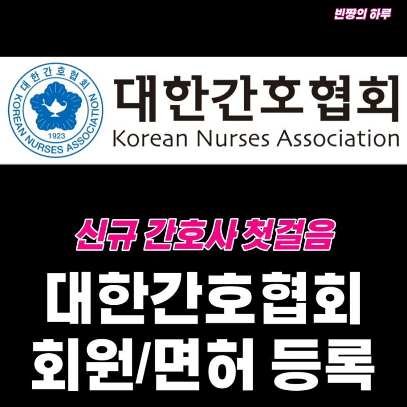 신규간호사 대한간호협회 회원등록면허등록 하기 네이버 블로그