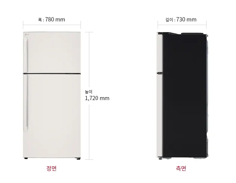 엘지오브제일반냉장고 D502MEE53 D472MEE33 용량507L 용량 480L 인버터컴프레서채용 베이지색상 : 네이버 블로그