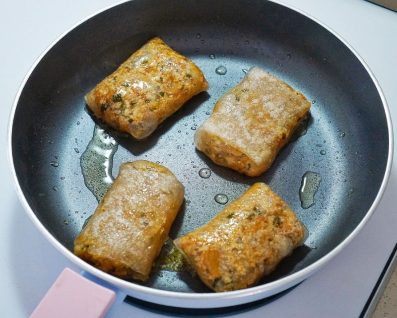 라이스페이퍼 만두 만들기다이어트 레시피 라이스페이퍼 활용 요리 떡갈비 반죽 활용 요리 네이버 블로그