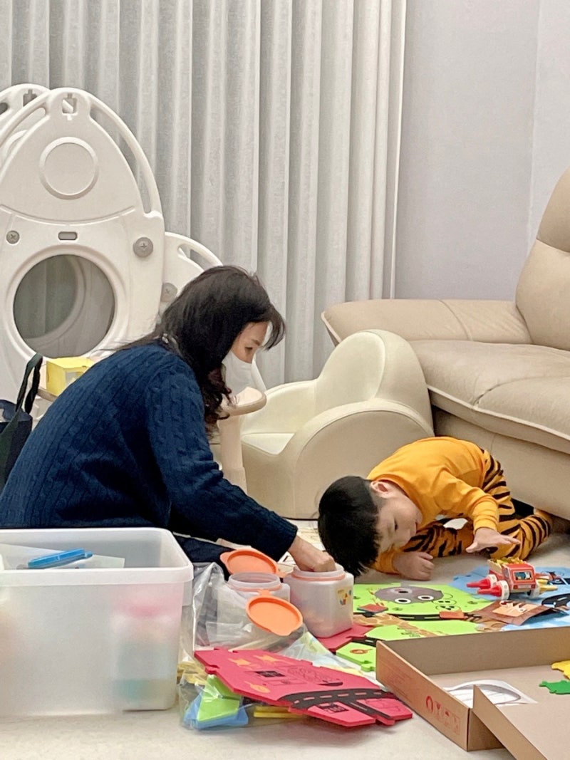 방문수업신기한 한글나라신기한 수학나라 만 3세 4살 한솔교육 입문 3회차 수업 후 꼬리에 꼬리를 무는 생각들