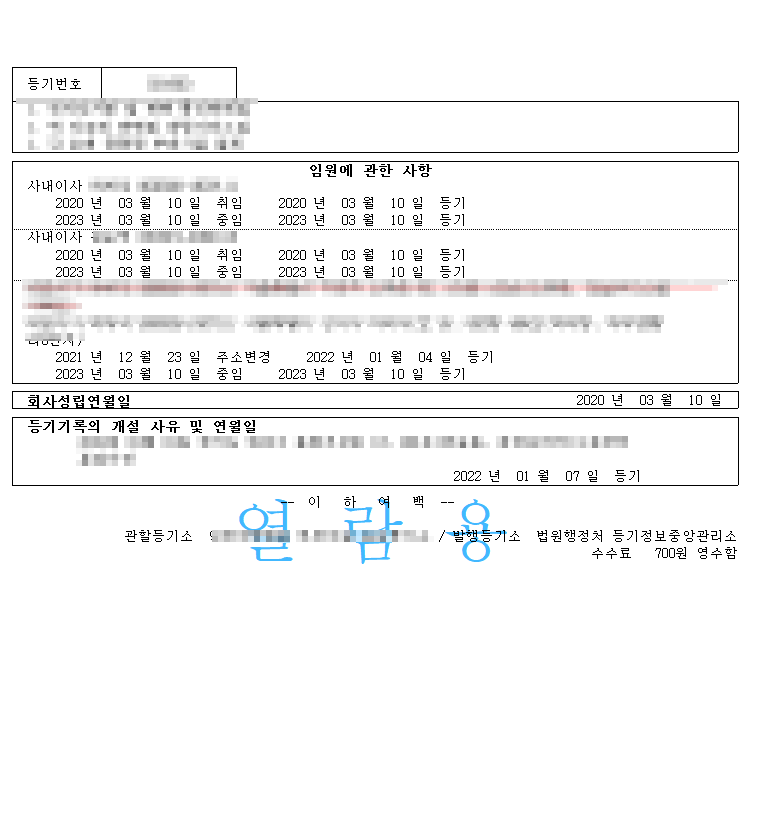 법인 임원 사내이사 대표이사 중임 등기 셀프 신청방법ft 인터넷등기소 네이버 블로그