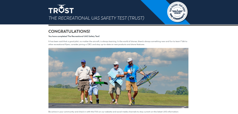 미국에서 드론날리기 준비, FAA TRUST 수료 : 네이버 블로그