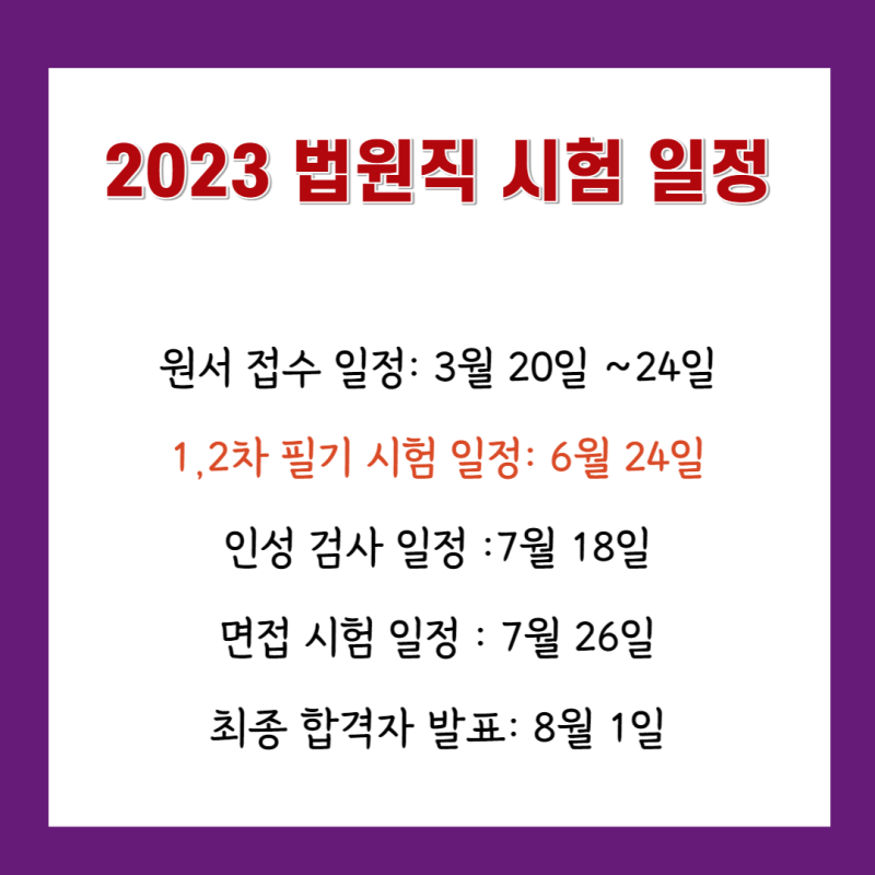 2023 법원직 공무원 원서접수 일정 및 주의사항 확인 네이버 블로그