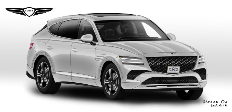 2024 제네시스 GV80 페이스리프트 스포츠 쿠페 예상도 [전면/후면]/2024 Genesis GV80 Sport Coupe JX1 PE Rendering [Front ...