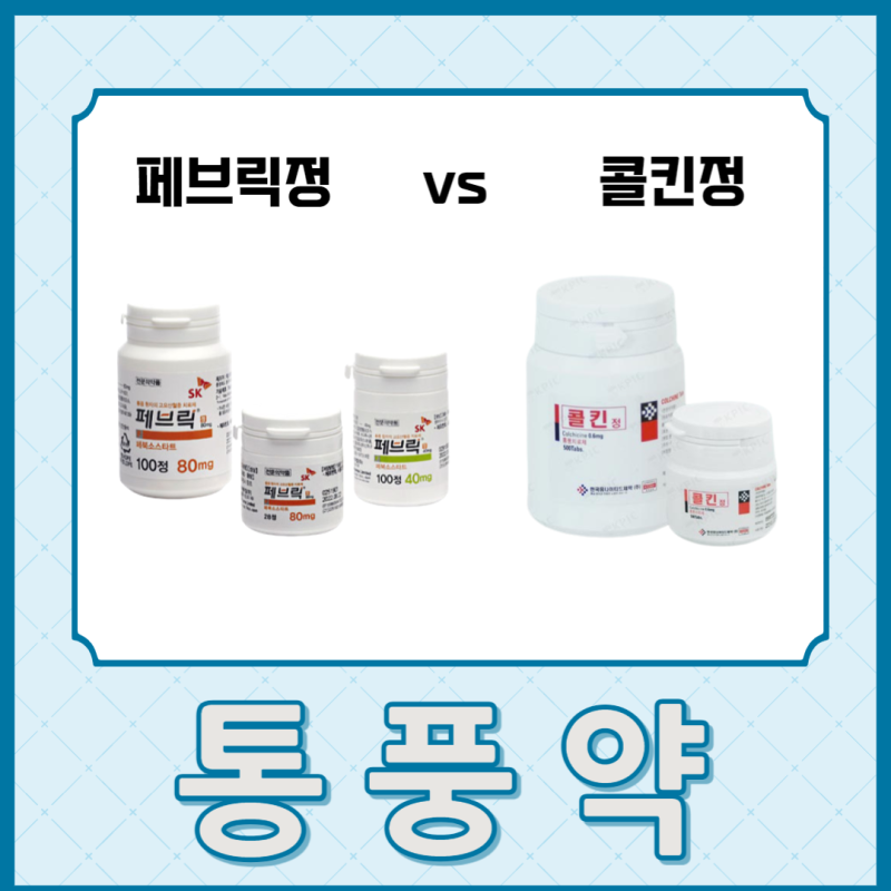 통풍약 페브릭정 Vs 콜킨정 성분 작용기전 효능 부작용 네이버 블로그