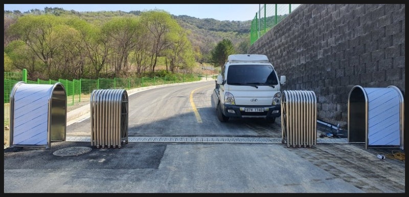 공장 문에 경제성과 효율성이 뛰어난`~ 접이식 대문 자바라10m와 자바라하우스 1조 시공방법 및 제작 설치 사례`~구리 구리시