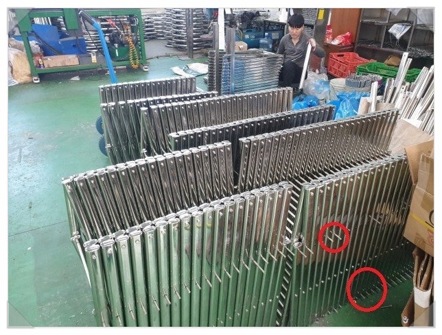 공장 문에 경제성과 효율성이 뛰어난`~ 접이식 대문 자바라10m와 자바라하우스 1조 시공방법 및 제작 설치 사례`~구리 구리시