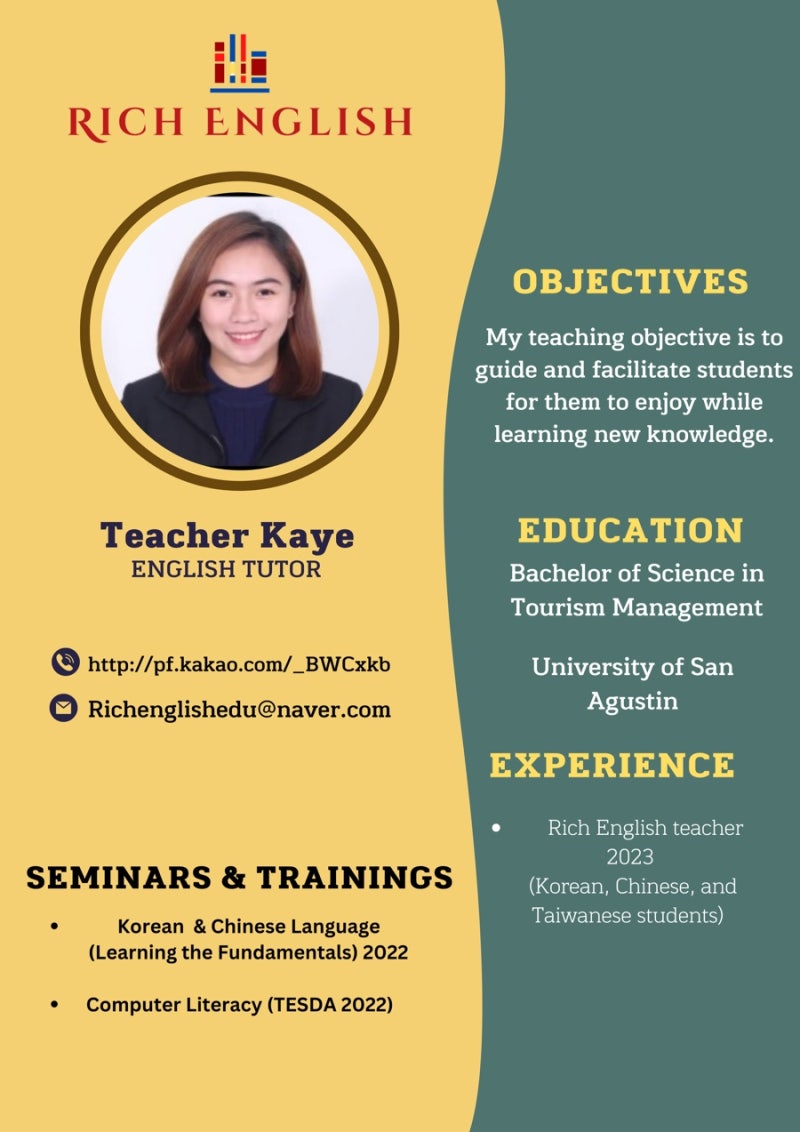 Rich English의 Kaye 선생님(ESL전문과정)을 소개합니다~^^ : 네이버 블로그