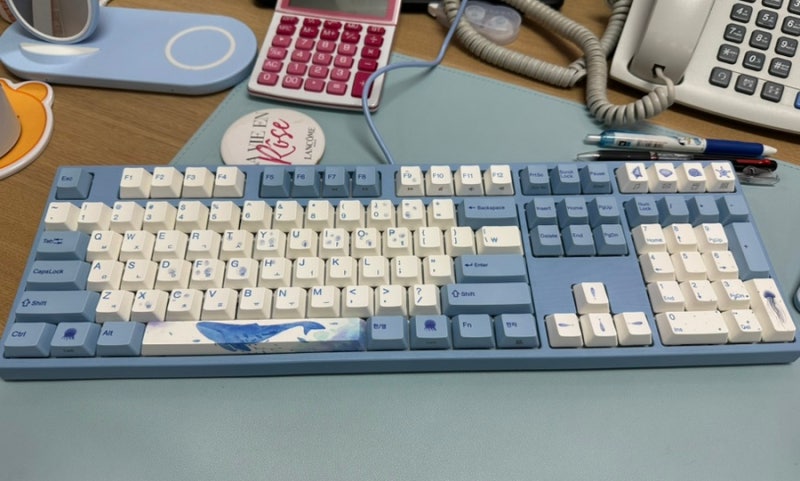 바밀로 저소음 적축 고래테마 108키 조용한 키보드를 원한다면 ! : 네이버 블로그