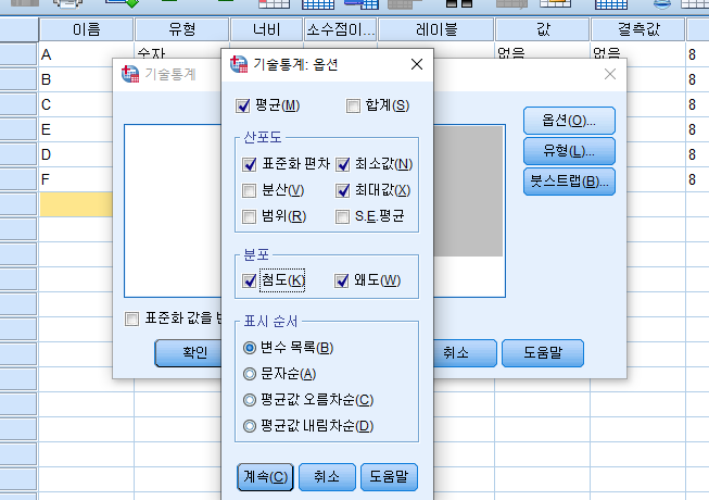 Spss로 기술통계분석하기평균값표준편차왜도첨도구하기 네이버 블로그