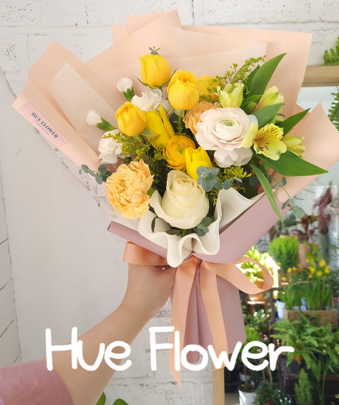 610옐로꽃다발모음 S사이즈꽃다발 미니꽃다발 축하꽃다발 생일꽃다발 기념일꽃다발 아내꽃선물 인천꽃집 연수구꽃집
