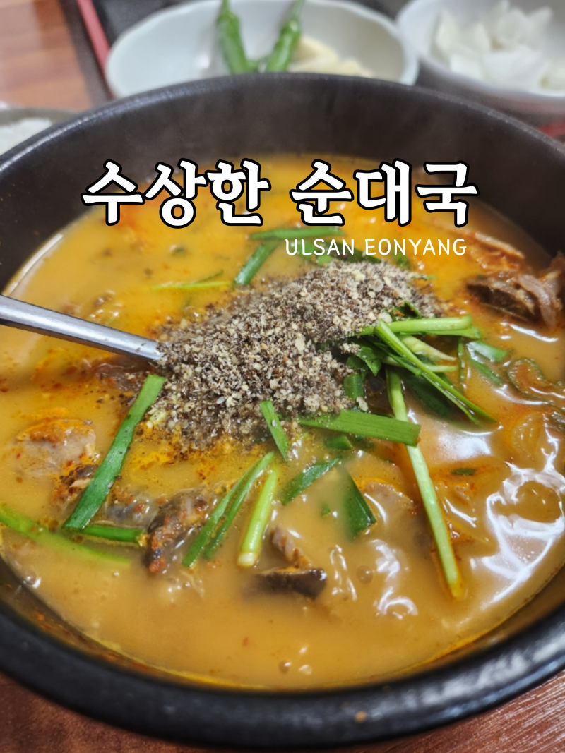 언양 밥집 순대국밥 칼로리 수상한순대국 점심한끼 네이버 블로그