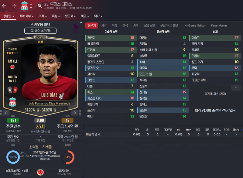 FM2023(풋볼매니저2023) 본좌 추천 - 왼쪽 윙포워드(윙어) TOP10 (23.3 패치 버전) : 네이버 블로그