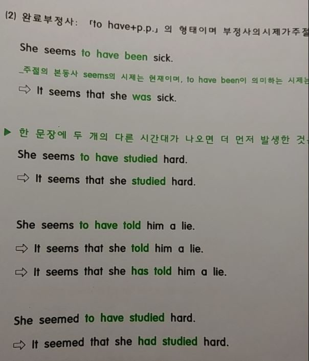 to 부정사의 시제: 단순부정사 (to~v),완료부정사 ( to have v~ed) 설명 : 네이버 블로그