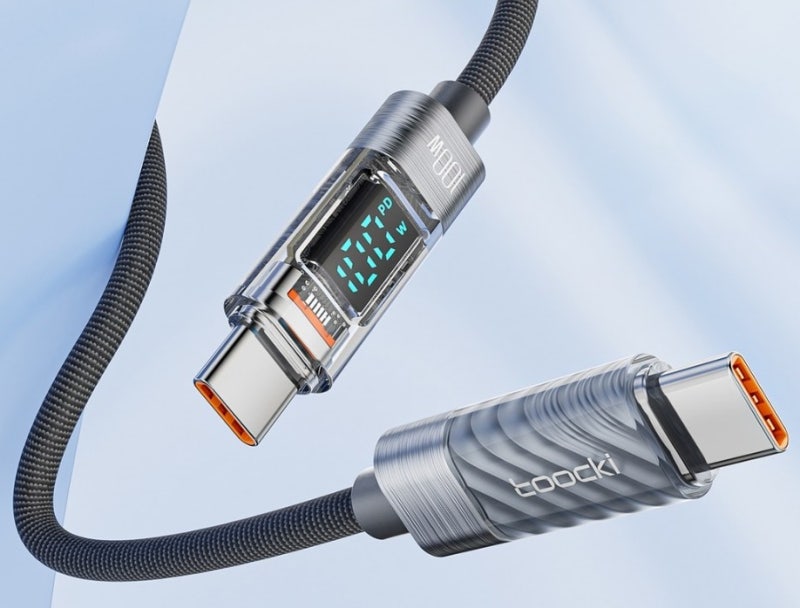 투키 디스플레이 프로 - C to C PD 100W 초고속충전 케이블. (Toocki Display Pro Super Fast ...