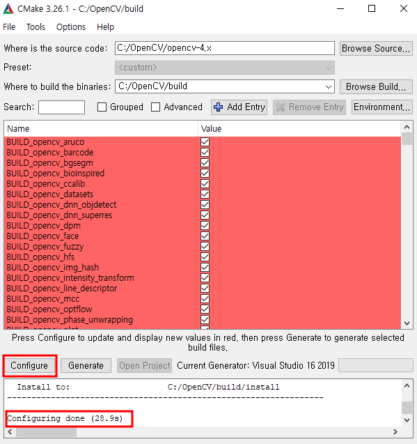 [OpenCV][C++] 최신 OpenCV 설치하기 ( CMake 사용하여 소스 빌드하기), visual studio 2019 contrib 2022 환경 설정 : 네이버 블로그
