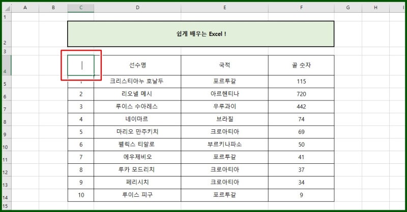 엑셀 표 만들기 기본기 자동 서식 대각선 넣기 정리 네이버 블로그