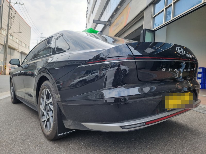 그랜저GN7 머드가드 튜닝 장착 : 네이버 블로그