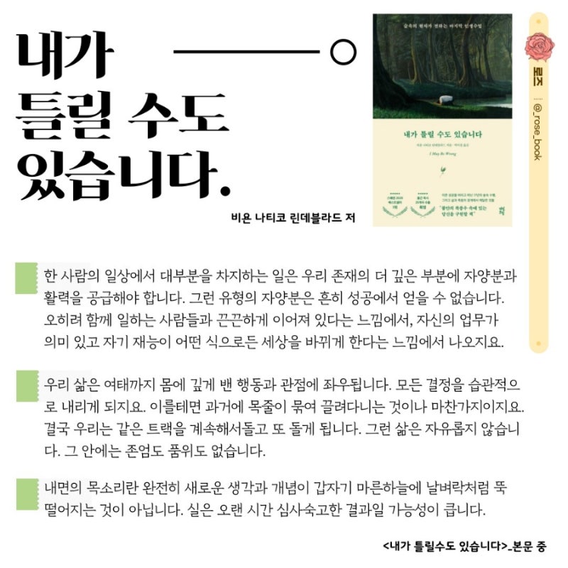 《내가 틀릴 수도 있습니다》_비욘나티코린데블라드 [인문에세이/도서추천] : 네이버 블로그