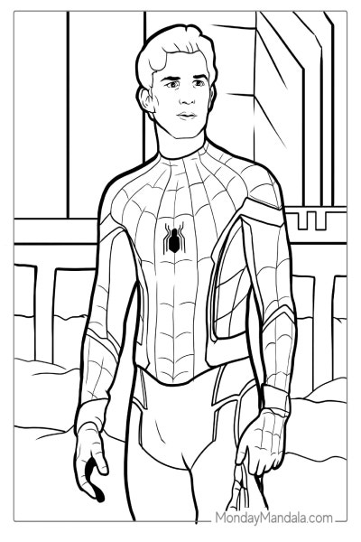 스파이더맨 색칠공부 마블 무료도안 (122장) : 네이버 블로그