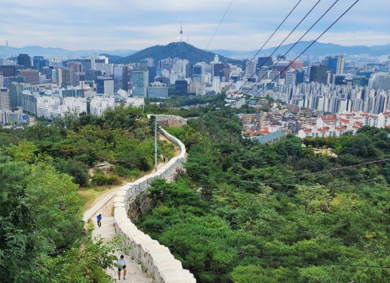 인왕산 등산코스 지도♧산행시간 경복궁역1번출구~한양도성성곽길~범바위~정상~윤동주문학관 34km 네이버 블로그