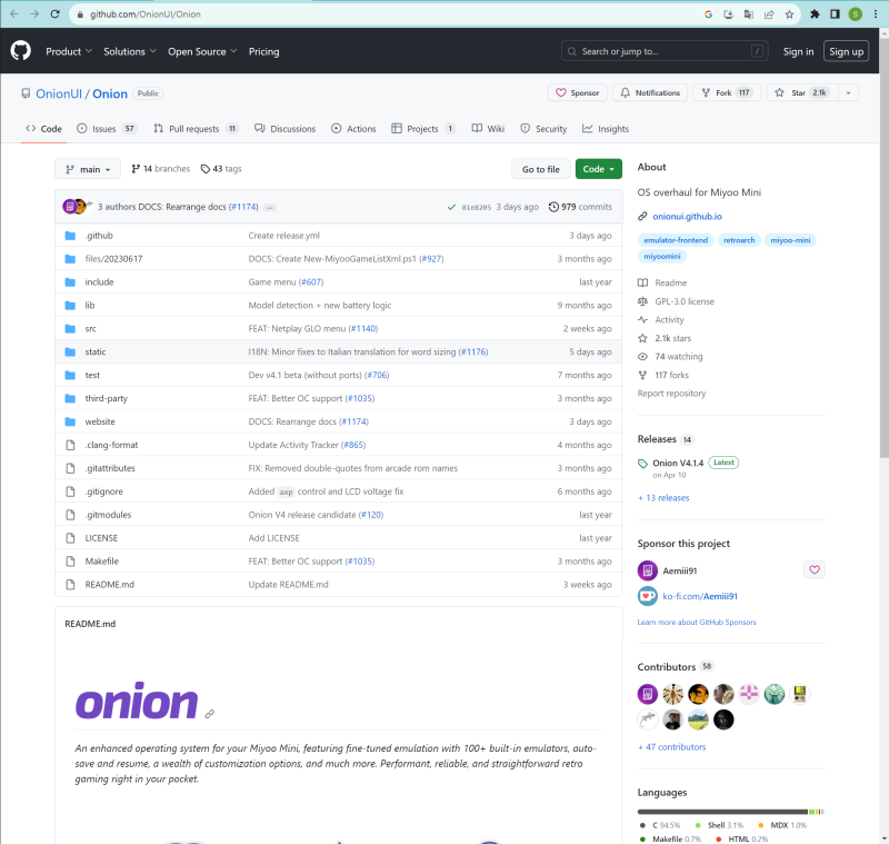 미유 미니 플러스 - onion os 설치 : 네이버 블로그