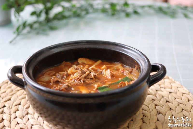 백종원 소고기 버섯전골 만들기 얼큰한 전골 양념 만드는법 네이버 블로그